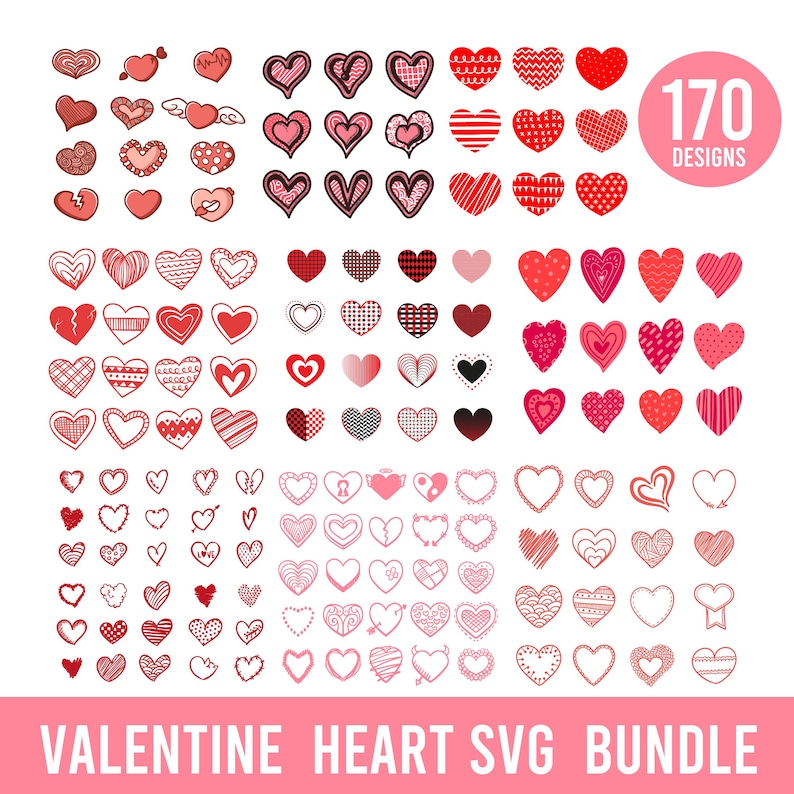Doodle Heart Svg, Heart Wreath Svg, Heart Svg,sketch Heart,valentine's ...