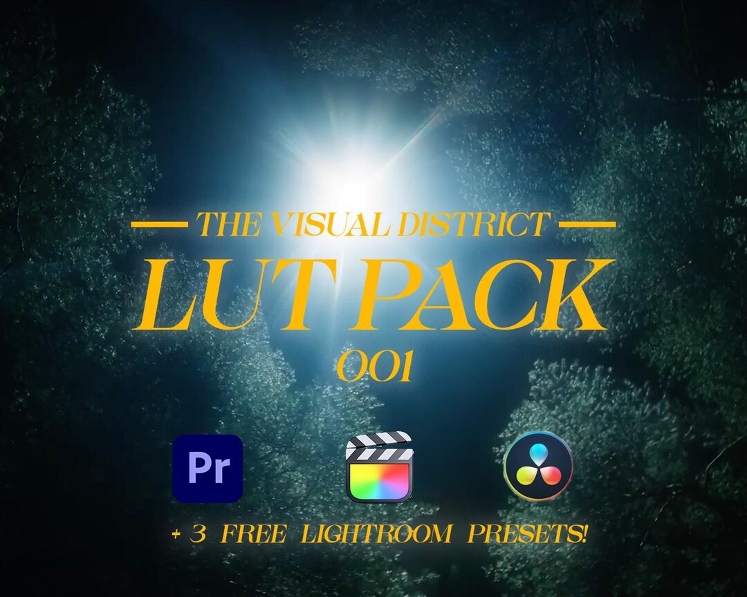 Cinematic LUT Pack for Video + 3 FREE Lightroom Presets – Instant ...