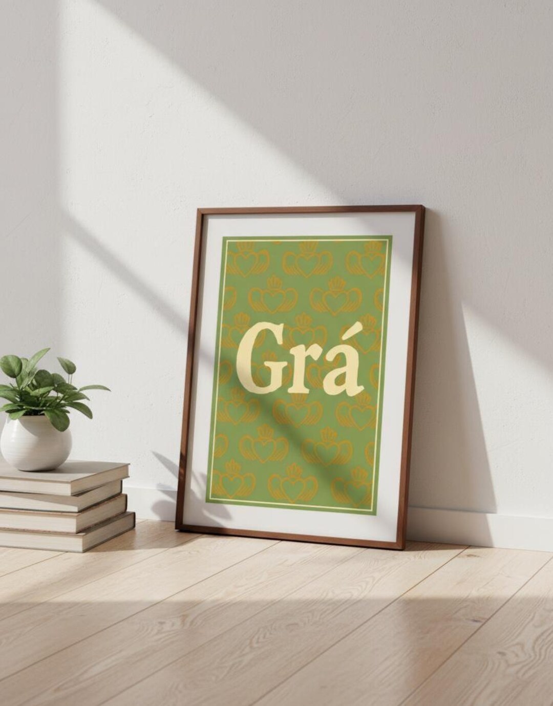 Grá Irish Love Print: Celtic Claddagh Art (digital Download) - Etsy