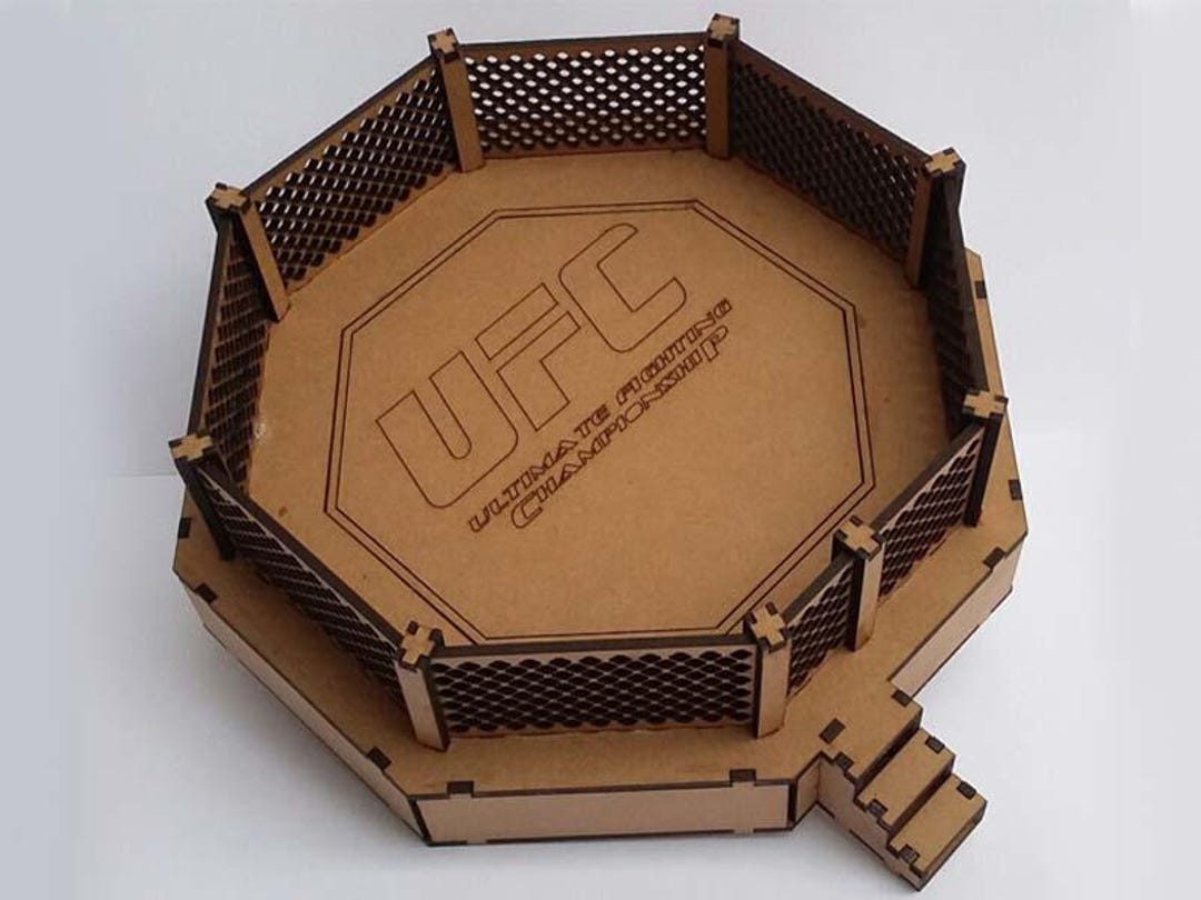 Laser Cut Wooden UFC Ring 3D Puzzle Model Vector File - SVG Files ...