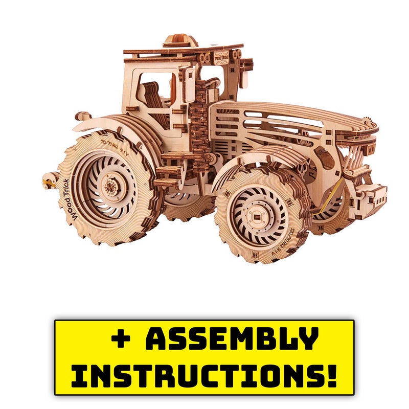 Wooden Tractor 3d Model - Etsy