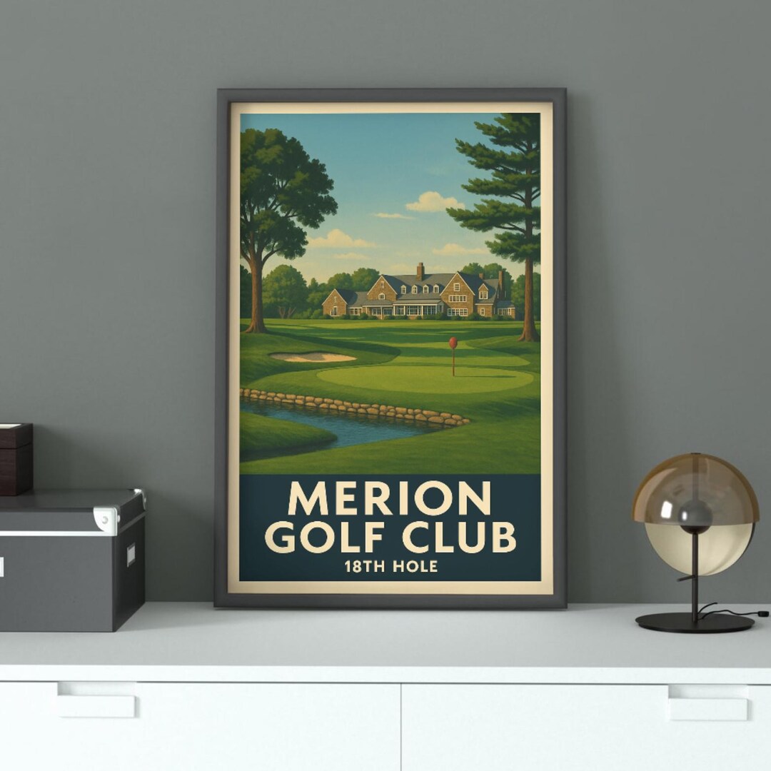 Merion Golf Club 18th Hole Vintage Art Print – USA Golf Wall Decor - Etsy