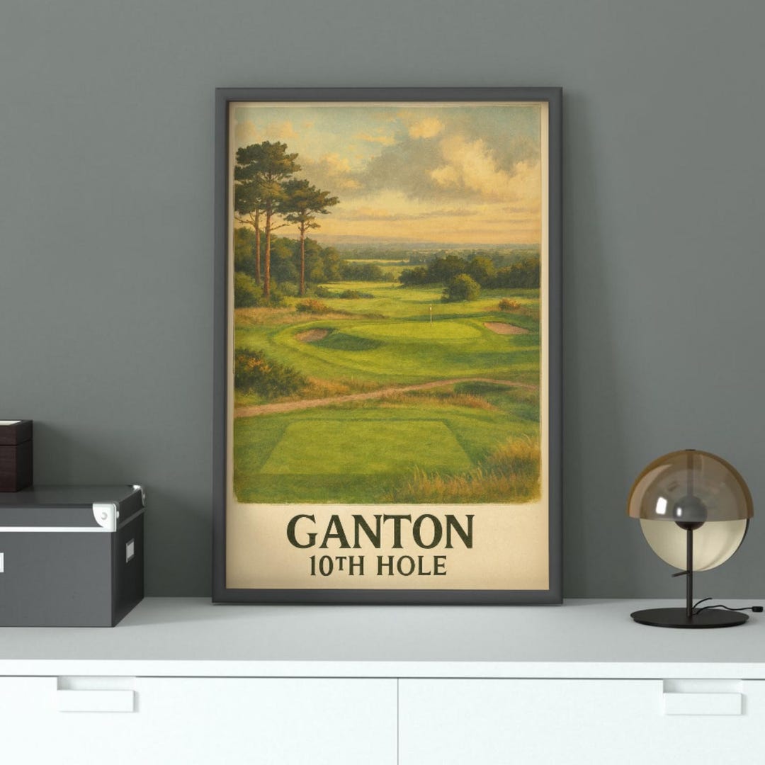 Vintage Ganton 10th Hole Golf Course Poster – British Golf Art Print - Etsy