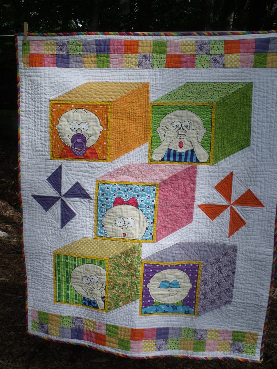 Baby Quilt - Baby Blocks - Free Shipping - Etsy