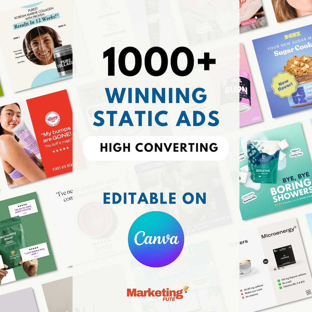 1000+ Winning Static Ads | Facebook Instagram Ad Templates | Canva ...