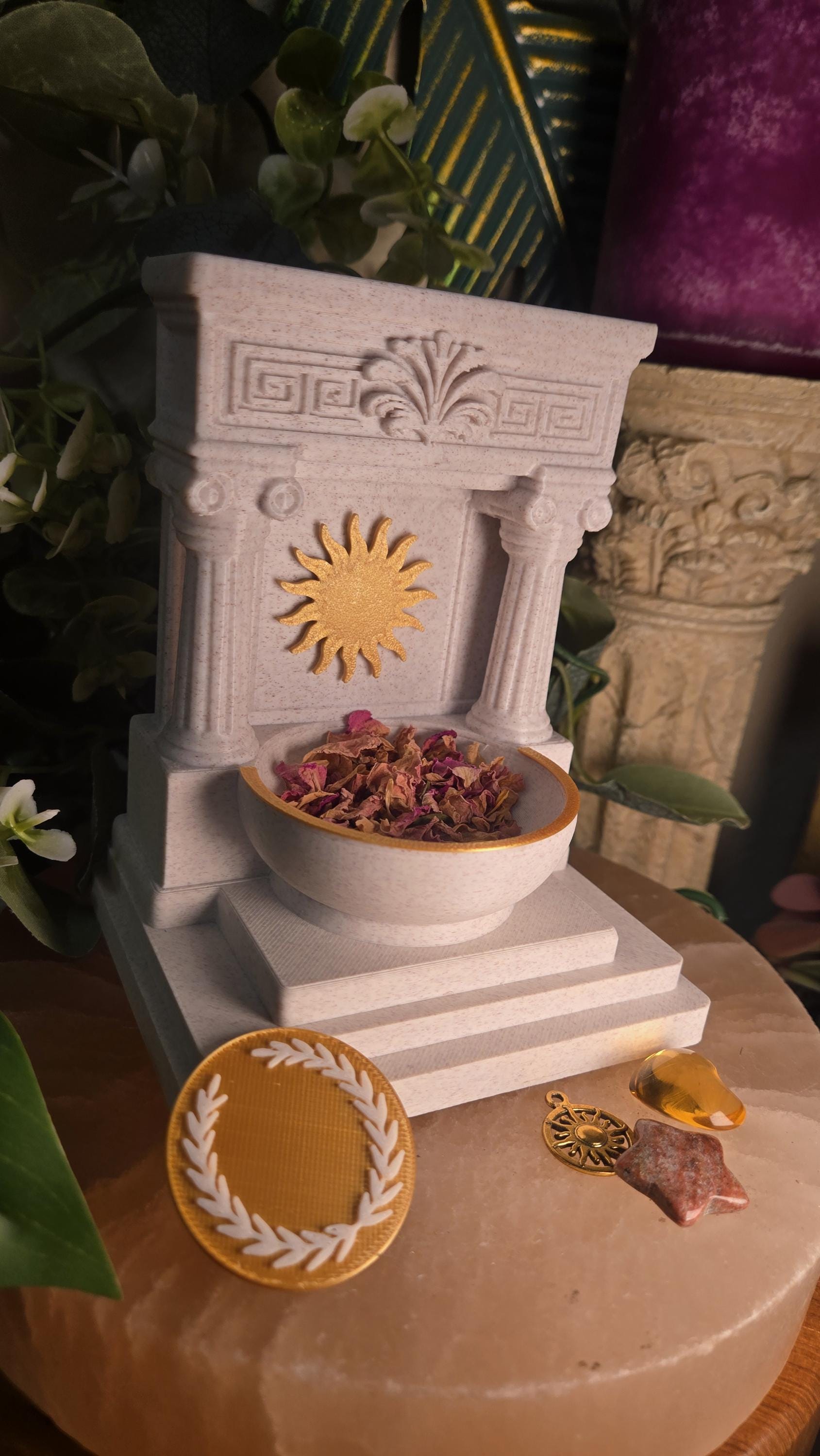 Mini Sun Altar 5 Inch God Shrine Solar Power Light Witchcraft Altar ...