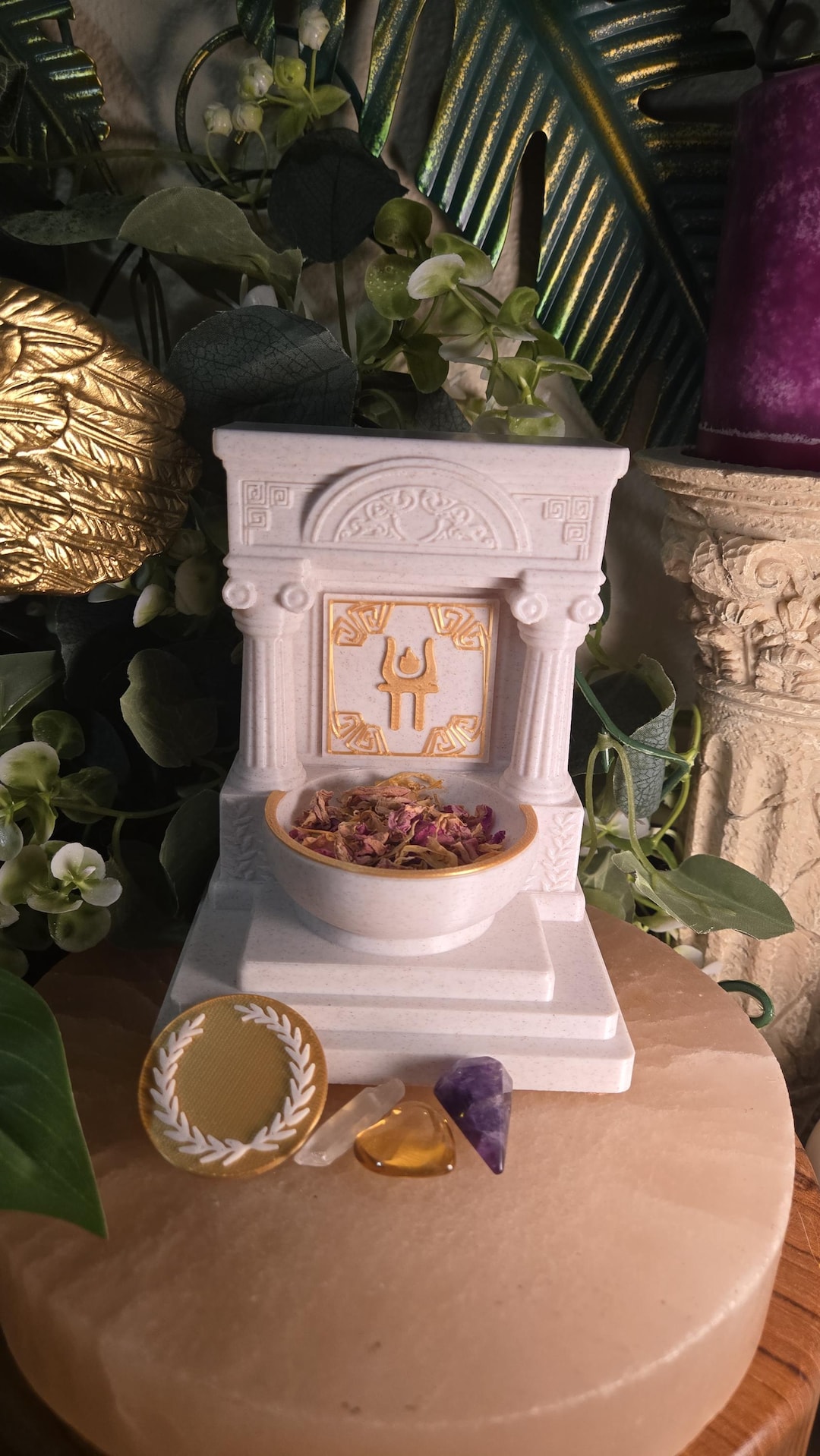 Mini Hestia Altar 5 Inch Goddess Shrine Eternal Flame Hearth Witchcraft ...