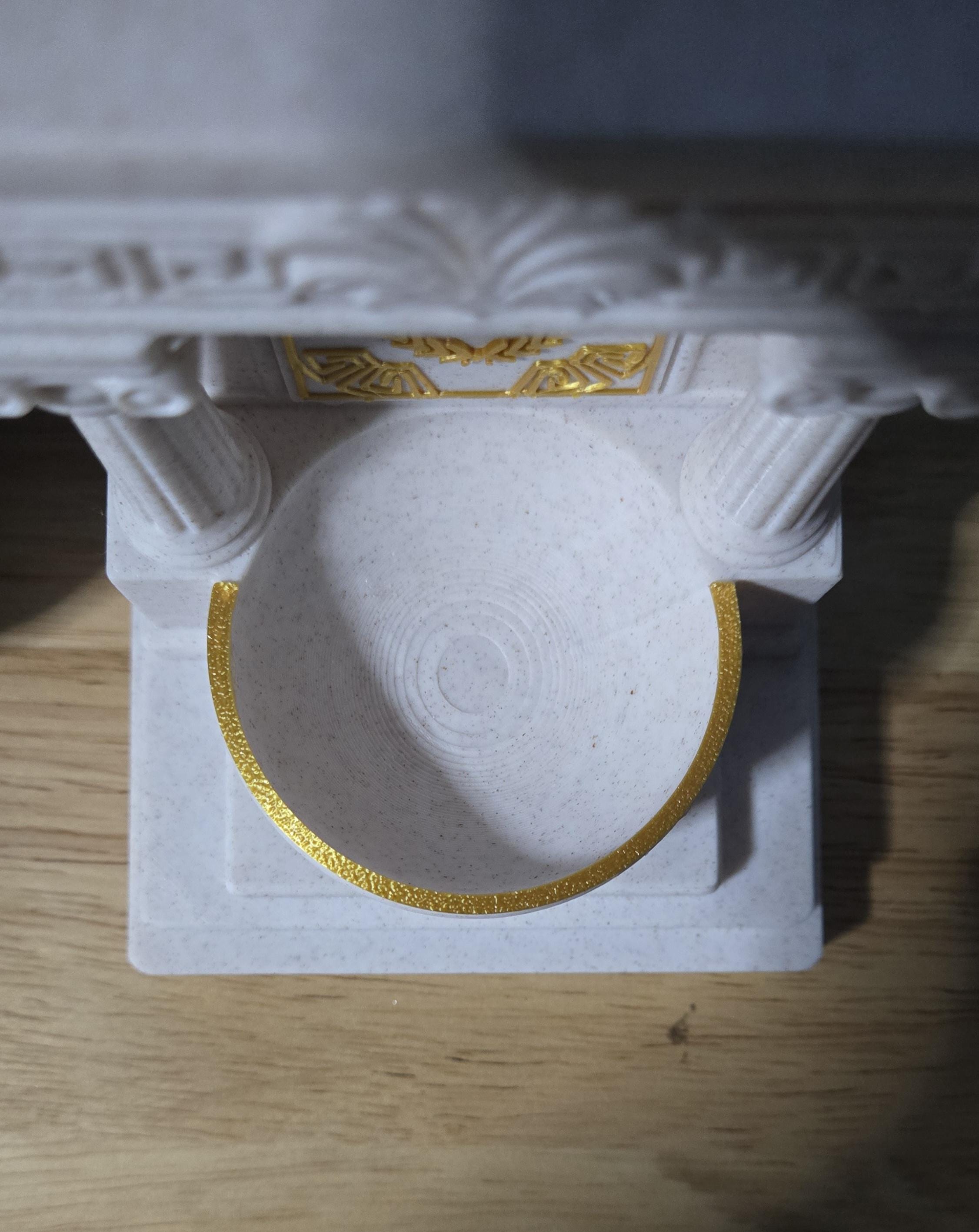 Greek Golden Sun Altar | Apollo Helios Offering Bowl | 3D Printed Pagan ...