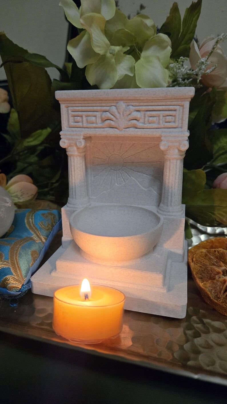 3D Printed Greek Sun - Apollo - Helios Altar Cup: Pagan Offering Bowl ...