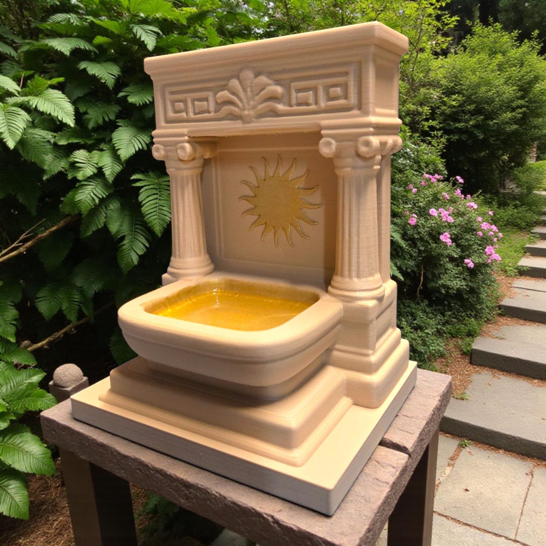 3D Printed Greek Sun - Apollo - Helios Altar Cup: Pagan Offering Bowl ...