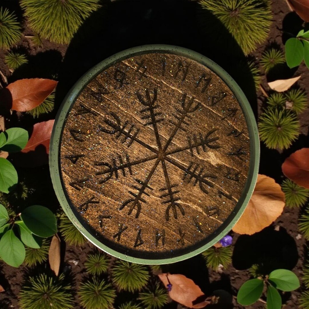 Norse Helm of Awe Altar Disc | Viking Protection Rune | Pagan ...