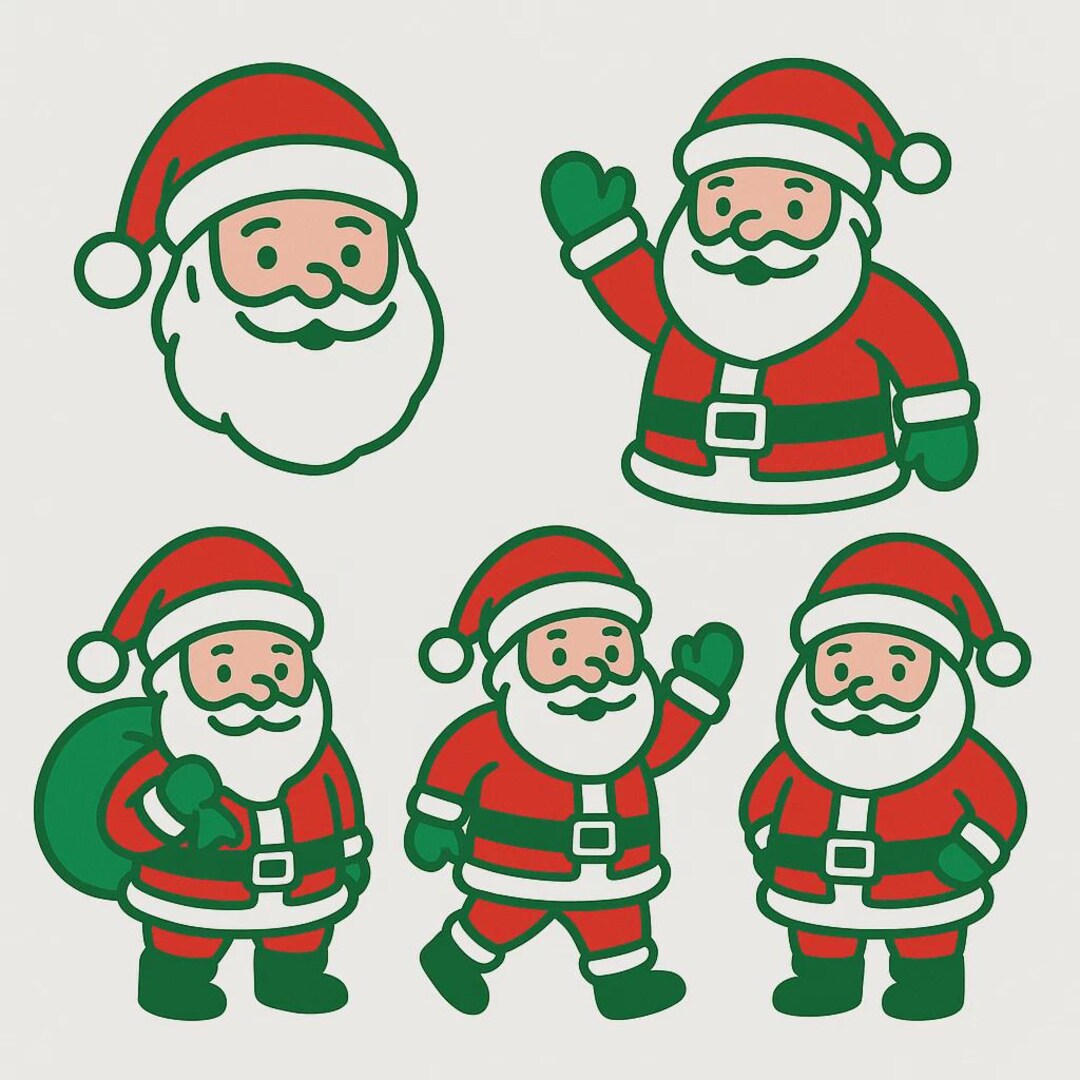 Cartoon Santa Claus DTF Iron on | Christmas Shirt Transfer - Etsy