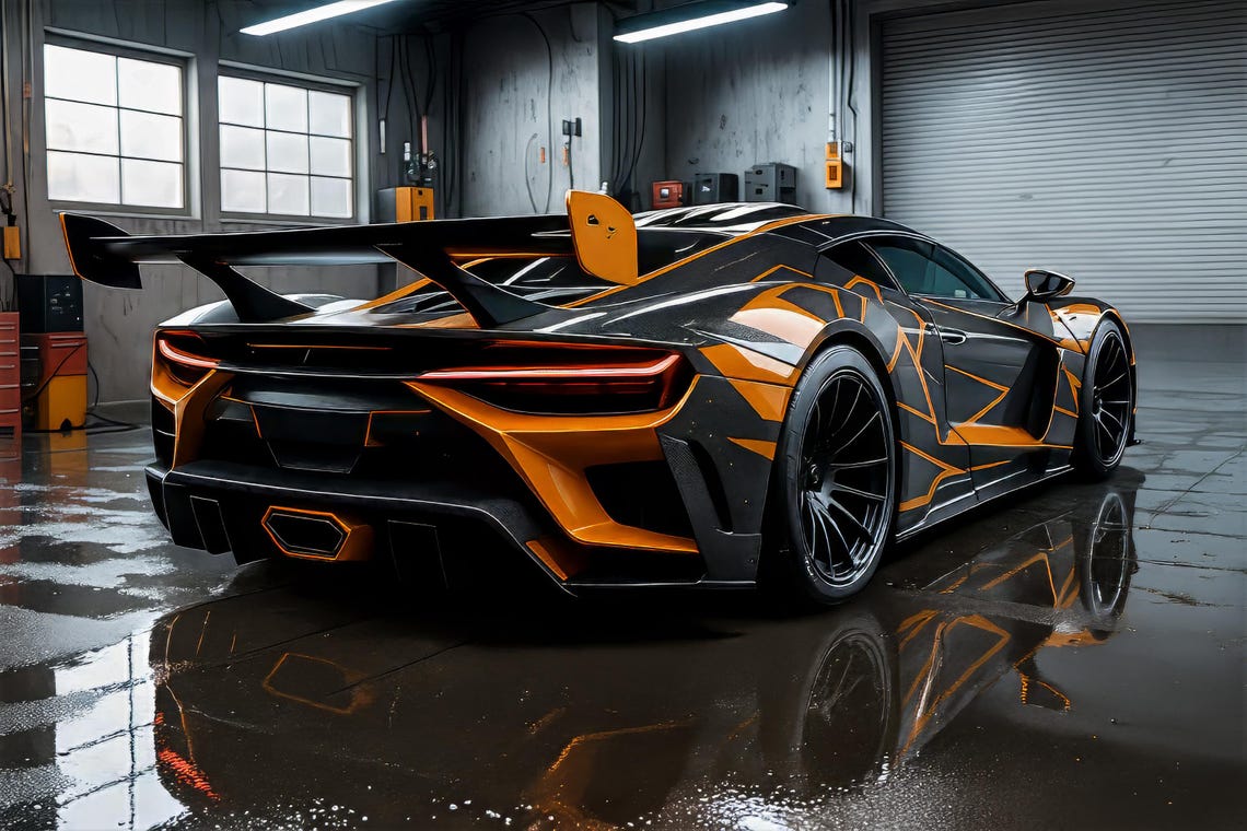 Futuristic Sports Car Digital Poster – Concept Supercar Wall Art Print ...