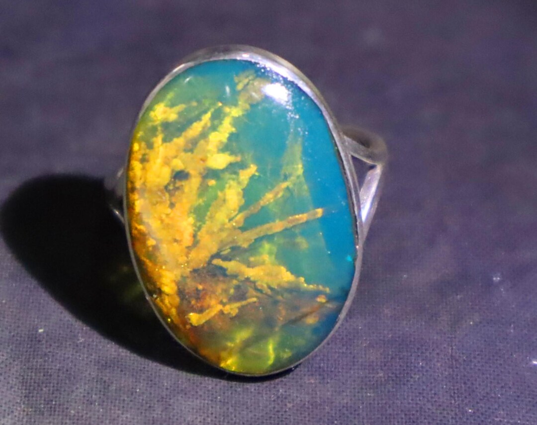 Stunning Handcrafted Natural Clear Sky Blue Amber .925 Sterling Silver ...