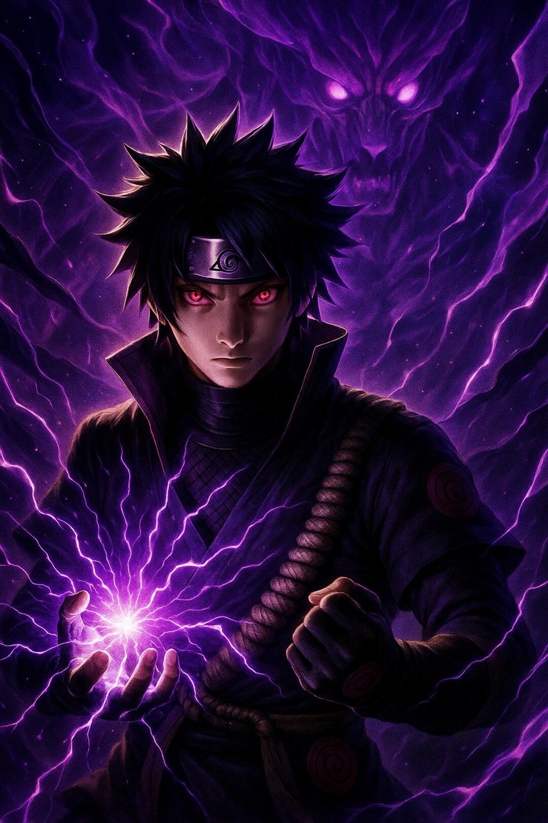 Sasuke Sharingan Anime Poster: Gamer Room Manga Art (digital Print - Etsy