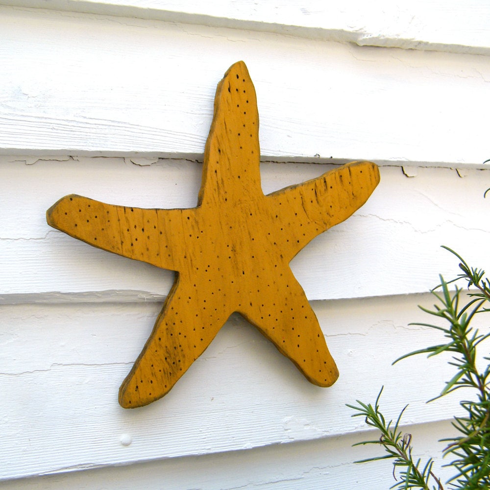 Starfish Wall Art Wooden Starfish Wall Decor Large Starfish - Etsy