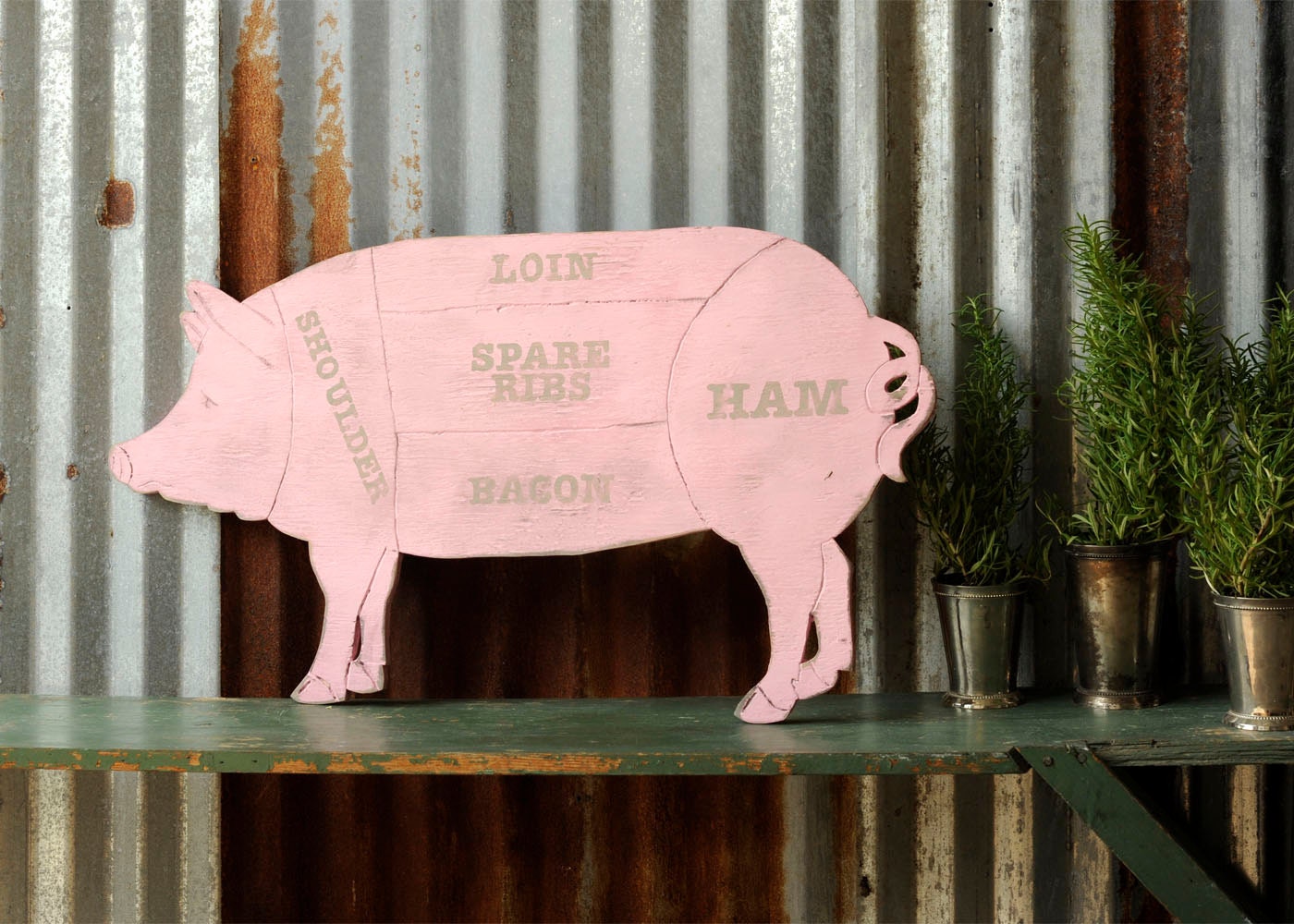 Pig Butcher Diagram Pig Sign Pork Meat Chart Butcher Diagram Meat Cuts ...