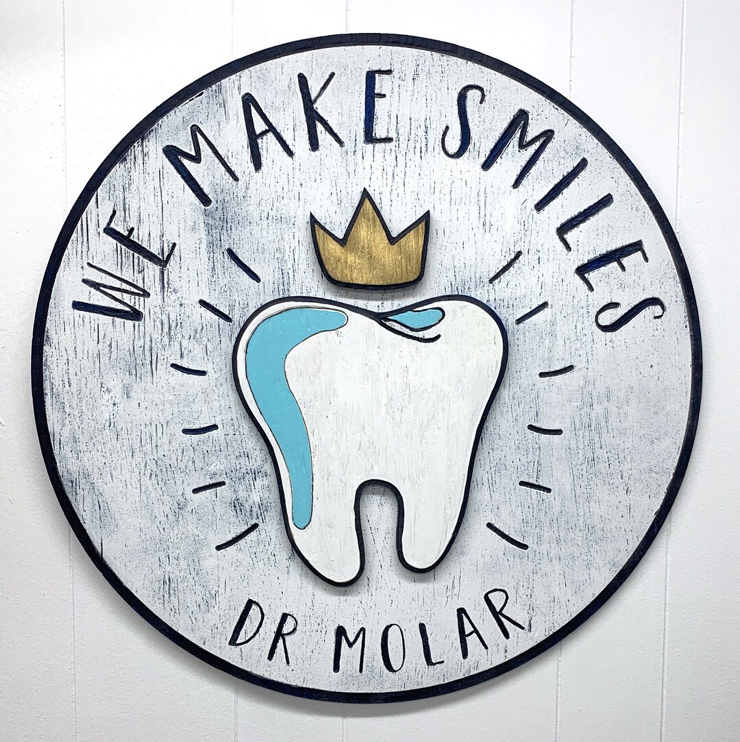 Dental Office Sign We Make Smiles Wall Art Welcome Sign Children's ...