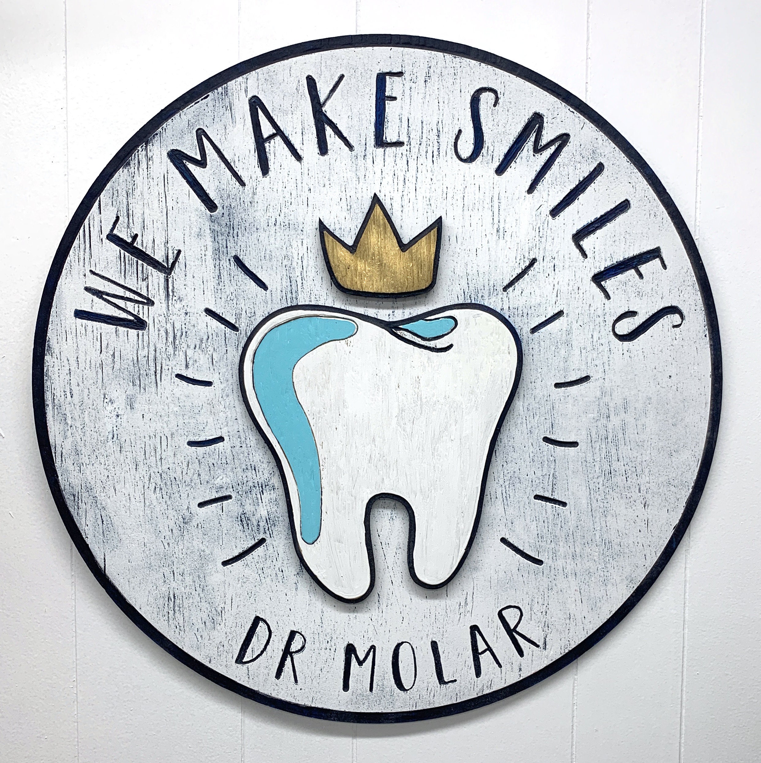 Dental Office Sign We Make Smiles Wall Art Welcome Sign | Etsy