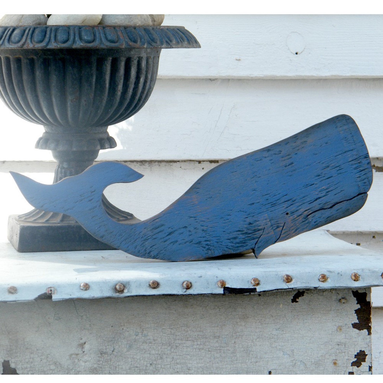 Moby Whale Art Wooden Beach Wall Decor Sperm Whale Nautical Decor ...