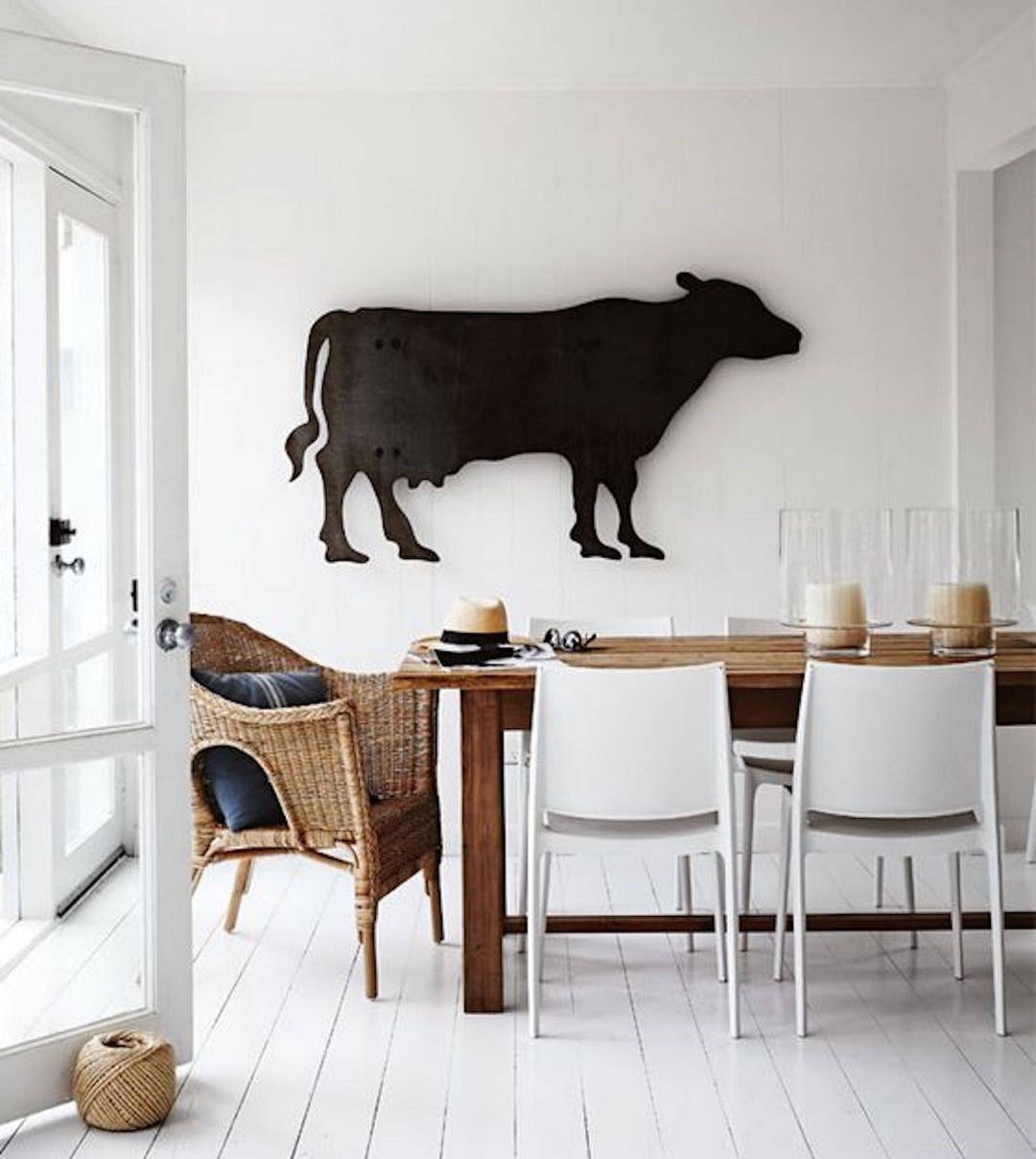 Farmhouse Decor Cow Art Rustic Farm Animal Decor Farmhouse Kitchen Wall ...