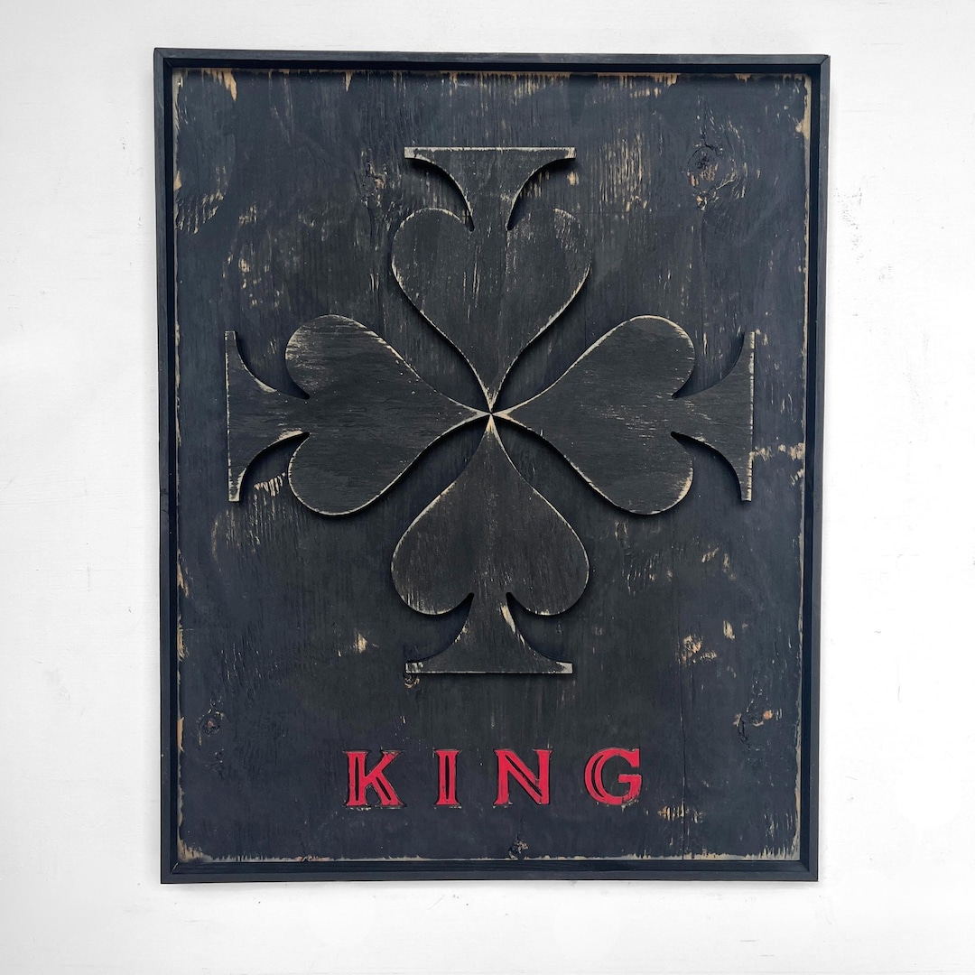 King of Spades Wall Art Game Room Home Decor Poker Playing Cards ...