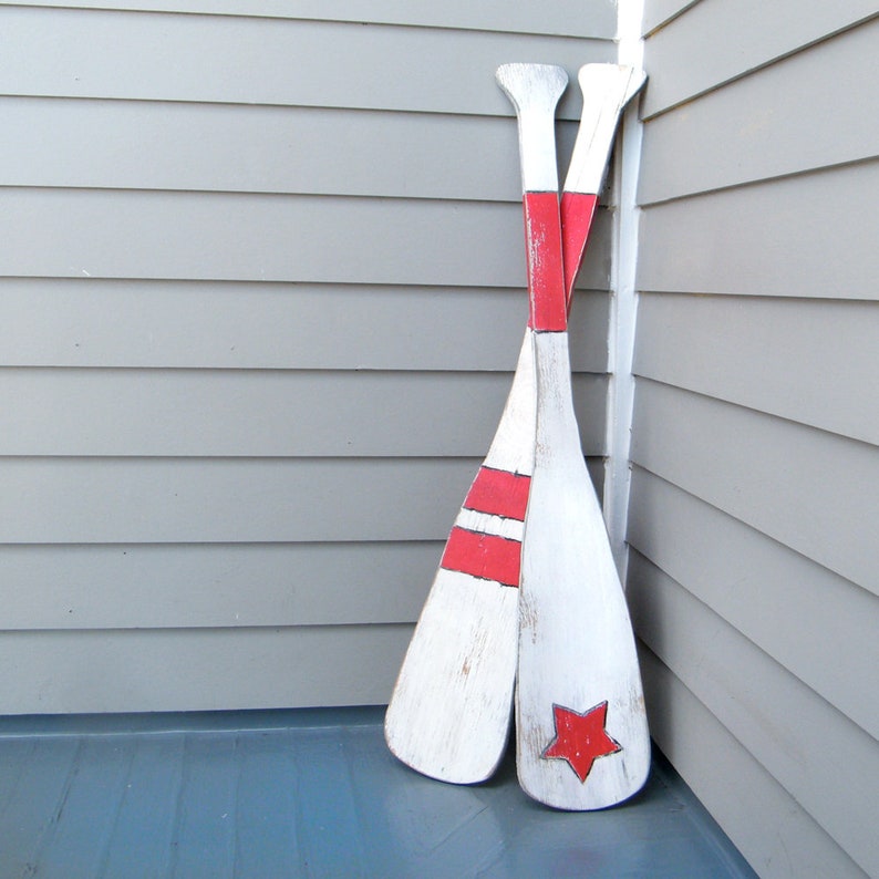 Decorative Oar Wall Decor Star Stripes Nautical Wall Decor - Etsy