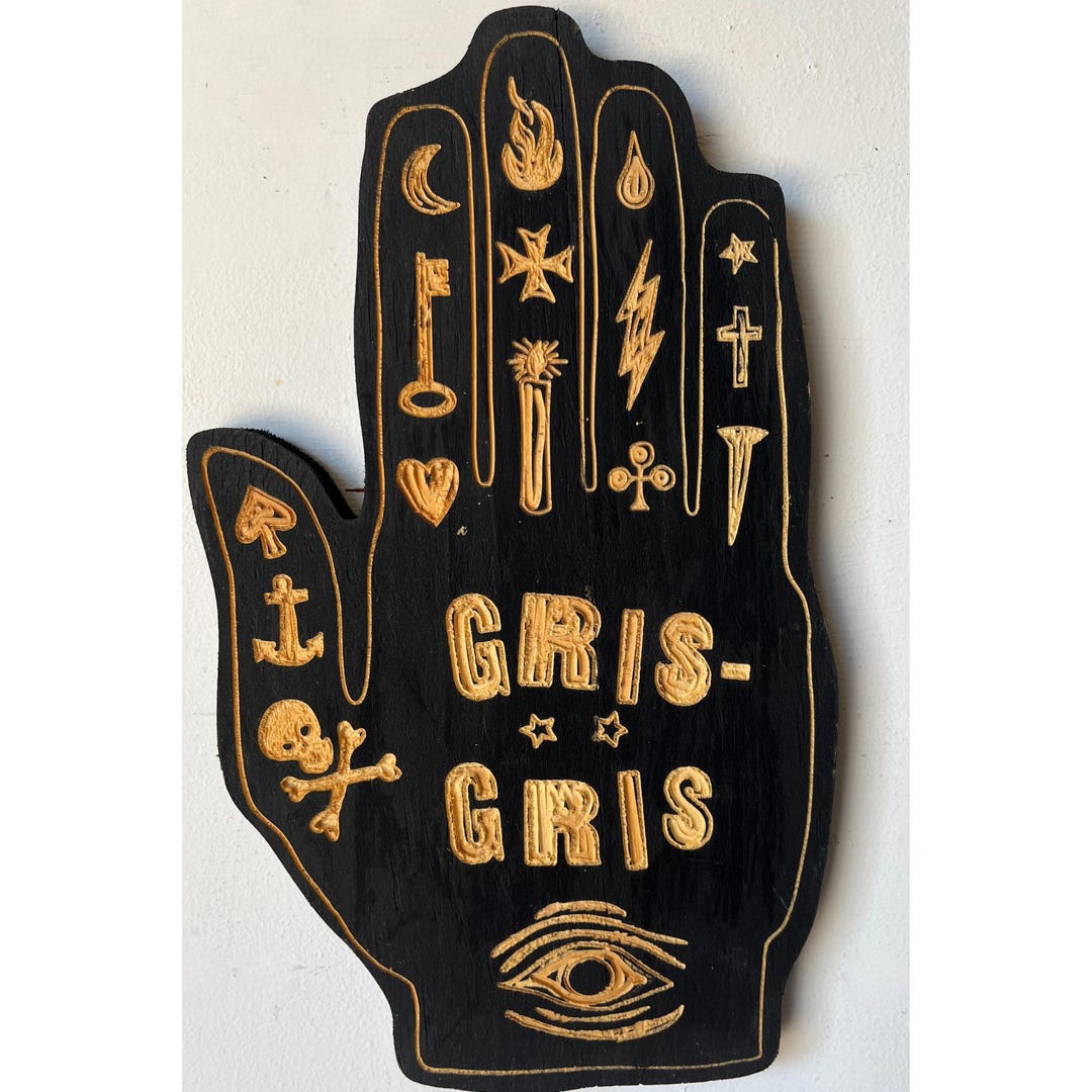 Gris Gris Hand Art Wood Carving Ready to Ship New Orleans Art Good Luck ...