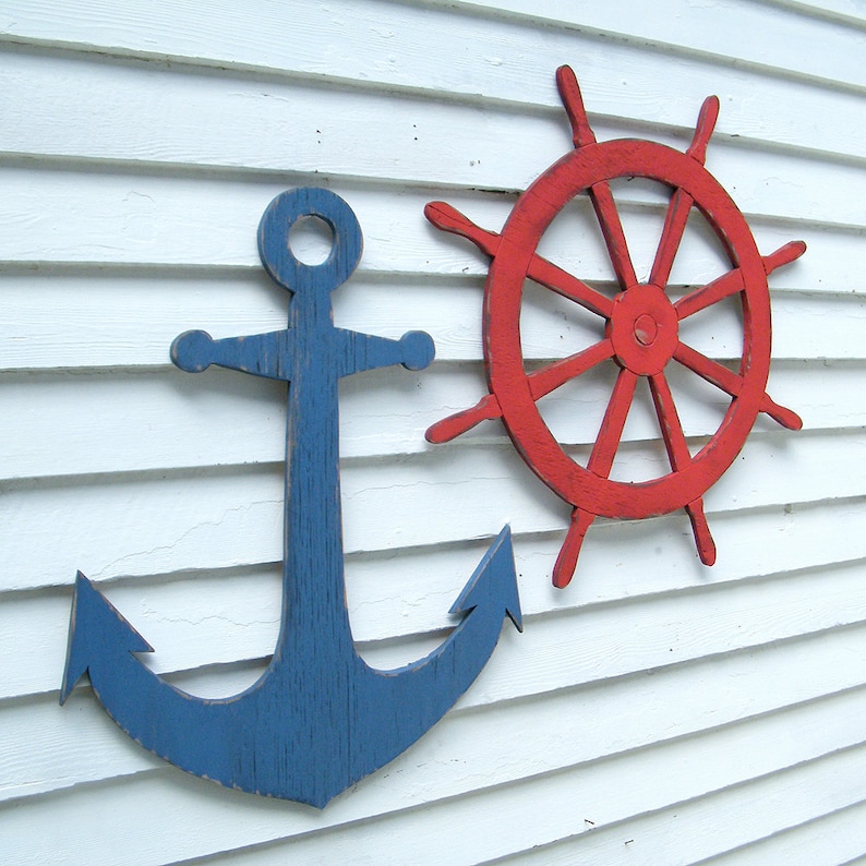 Wooden Anchor Beach Anchor Wall Decor Beach House Decor | Etsy