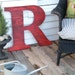 Rustic Letter Wooden Wall Sign Distressed Cottage Chic 10 High Size ...