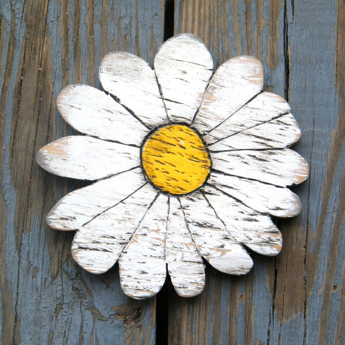 Daisies Wooden Shabby Chic Set of 3 Boho Garden Flower Spring Flowers ...