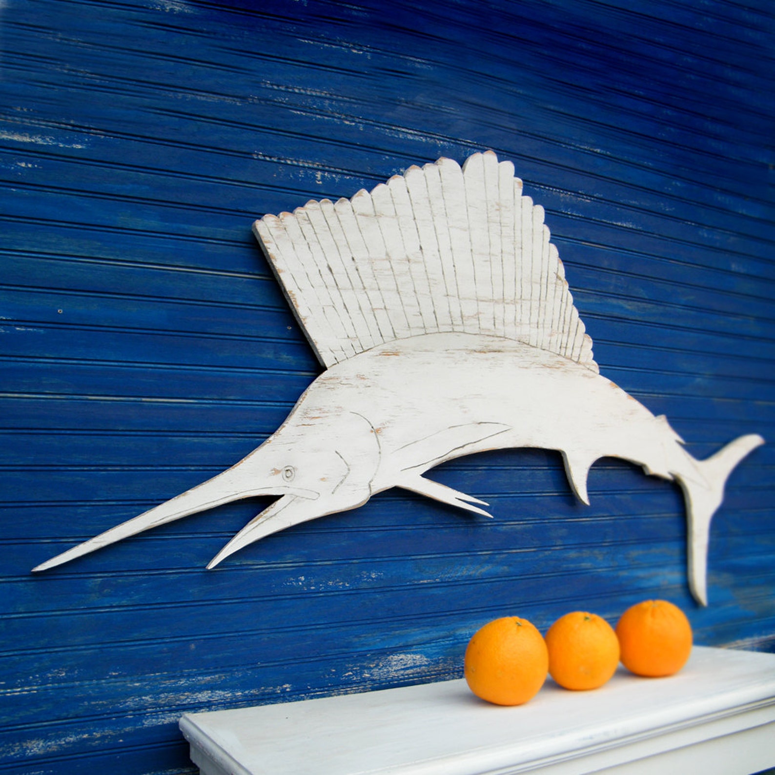 Sailfish Wall Decor Beach Decor Coastal Saltwater Fish Art Oversized ...