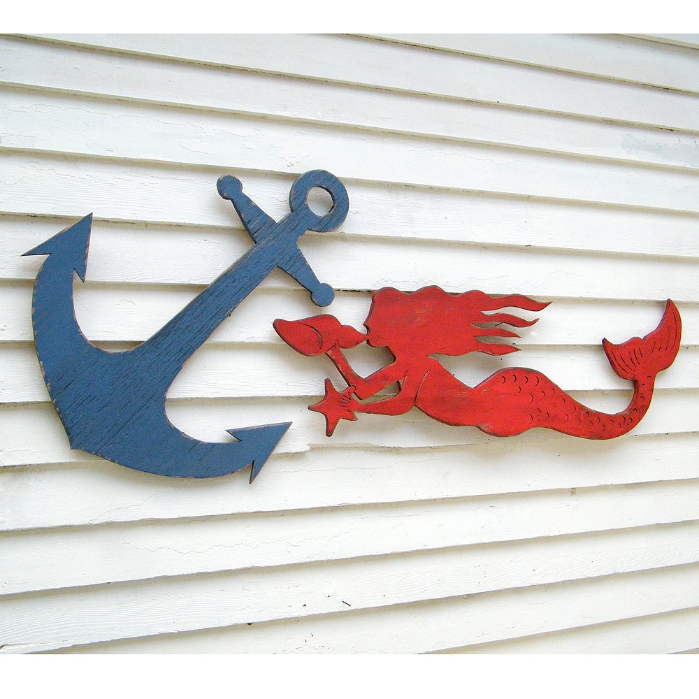 Wooden Anchor Beach Anchor Wall Decor Beach House Decor - Etsy