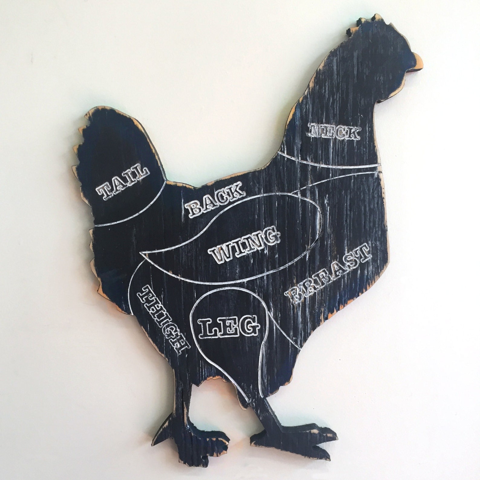 Chicken Butcher Shop Poultry Meat Chart Hen Butcher Diagram | Etsy