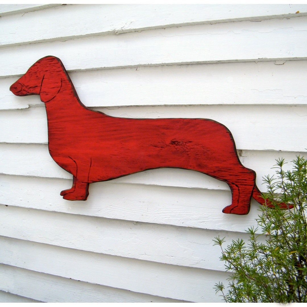 Dachshund Dog Wall Decor Dog Sign Large Wooden Doxie Dachshund Wall Art ...