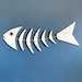 Rope Fish Bone Sign Fish Art Wooden Fish Beach Decor Indoor Patio ...