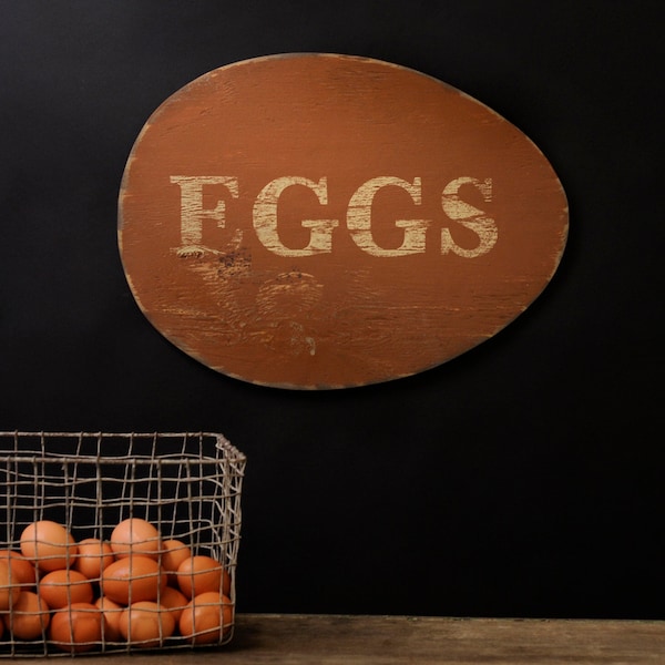 Vintage Egg Sign - Etsy