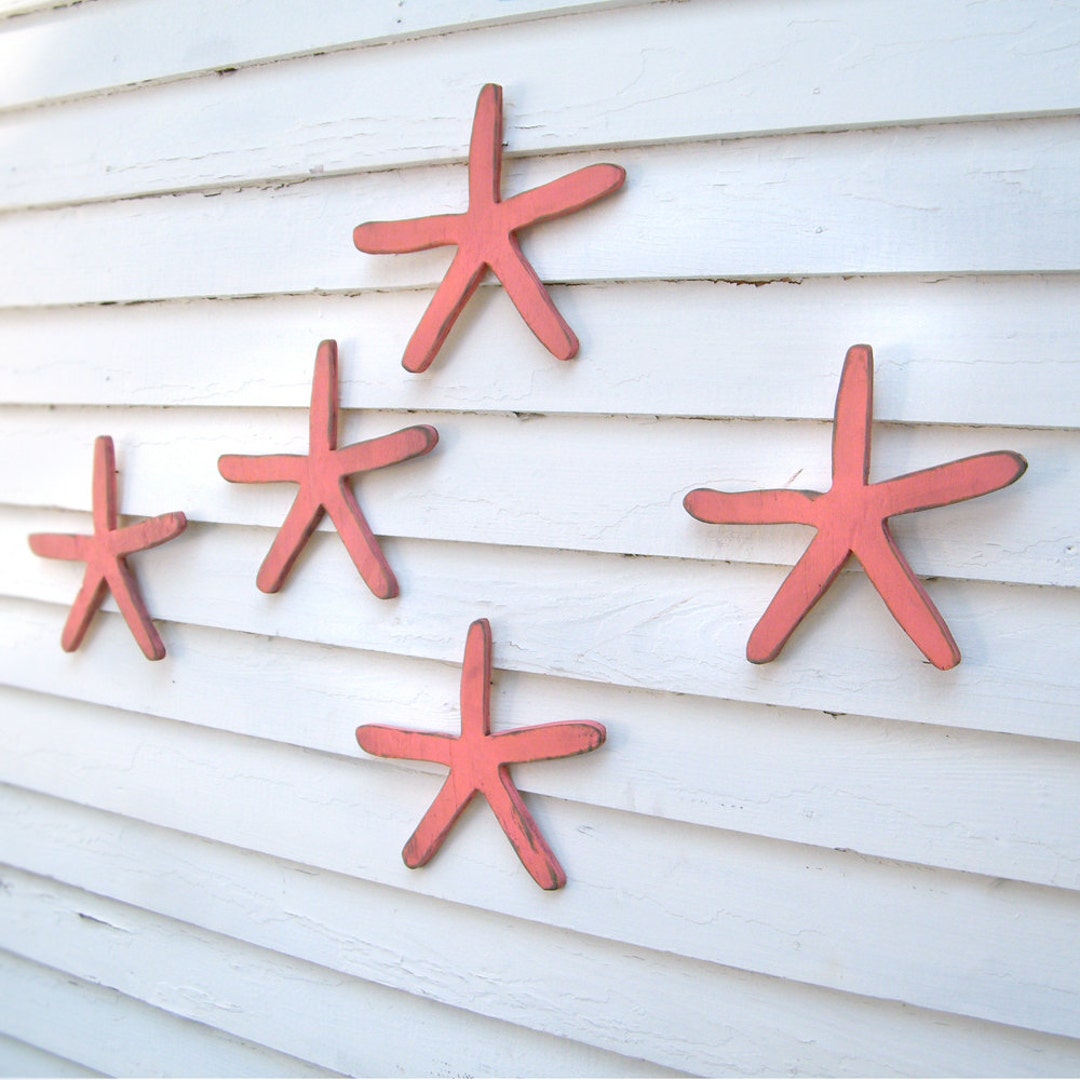 Beach Starfish Decor Beach House Decor Nautical Wall Decor Finger ...