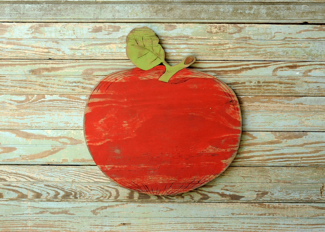 Apple Wall Art Kitchen Vintage Style Roadside Apple Orchard Sign Gala ...