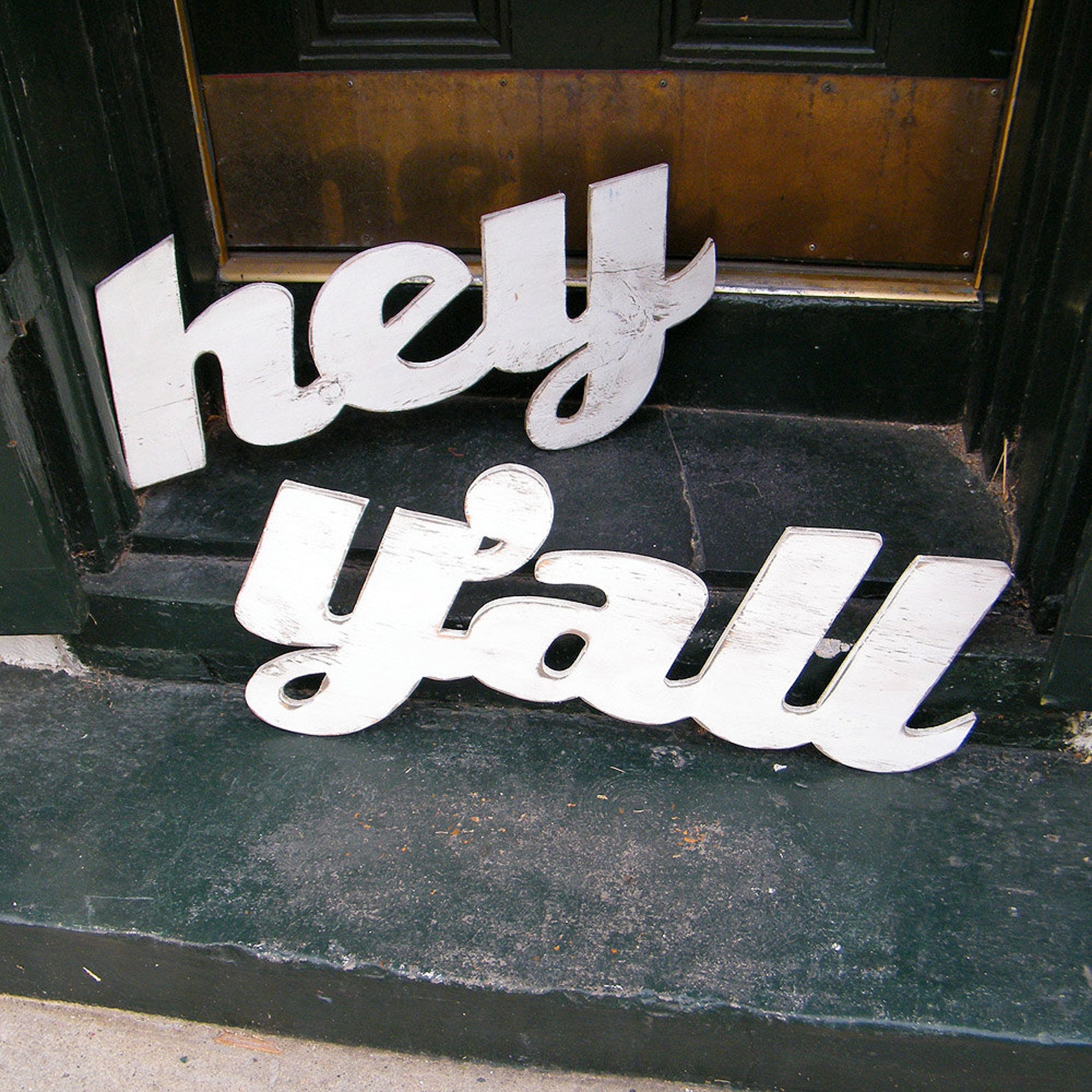 Hey Y'all Sign Medium Southern Slang Home Decor Wooden Wedding Gift ...