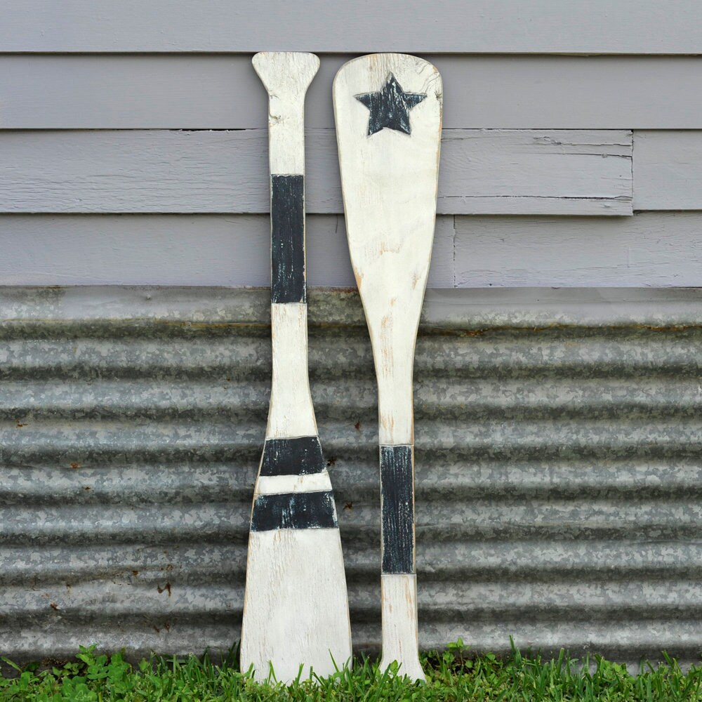Decorative Oar Wall Decor Star Stripes Nautical Wall Decor - Etsy