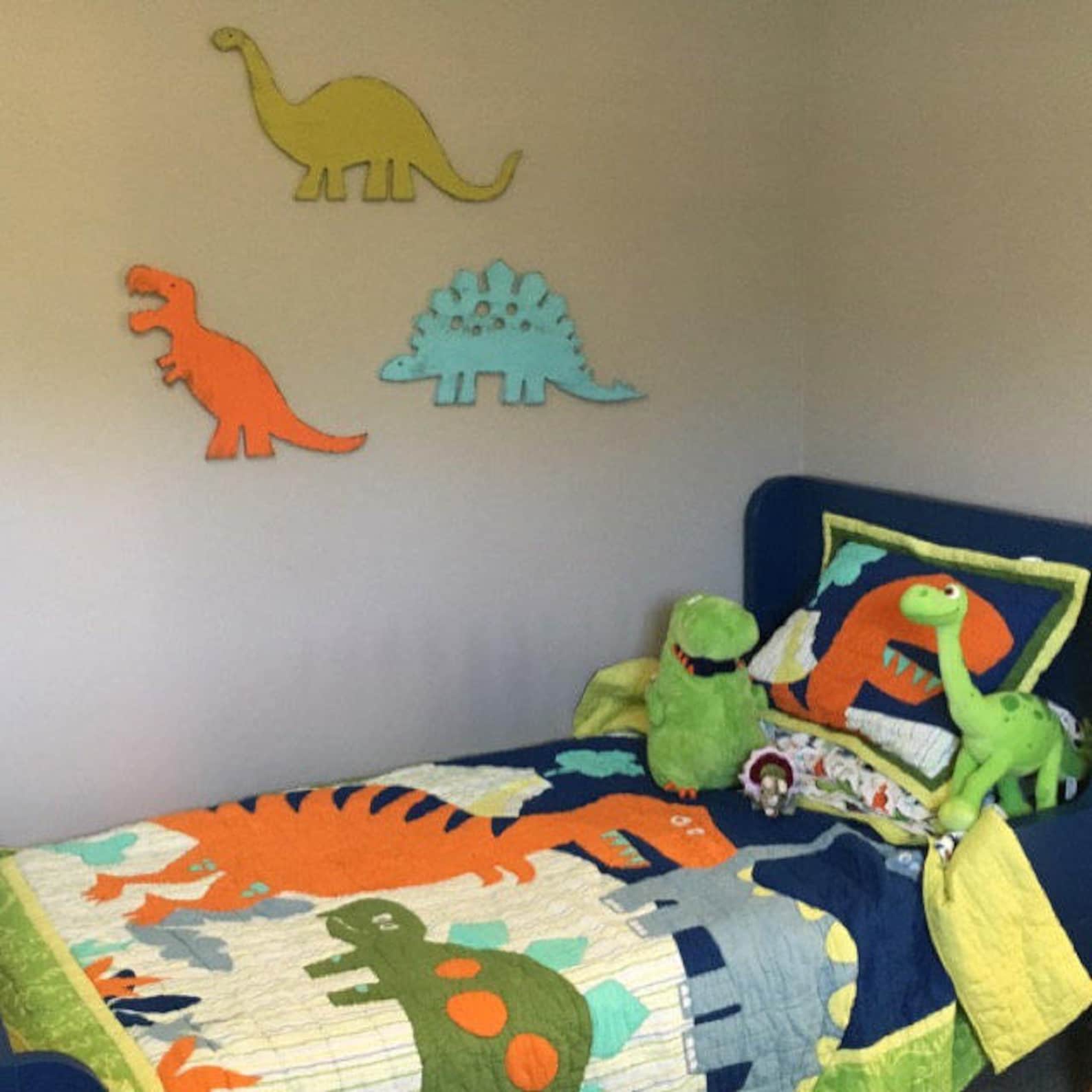 Dinosaur Room Decor Wood T Rex Wall Art Large Art | Etsy