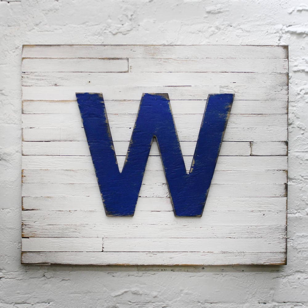 Chicago Cubs Wall Decor Fly the W Flag Win Cubs Fan Gift | Etsy