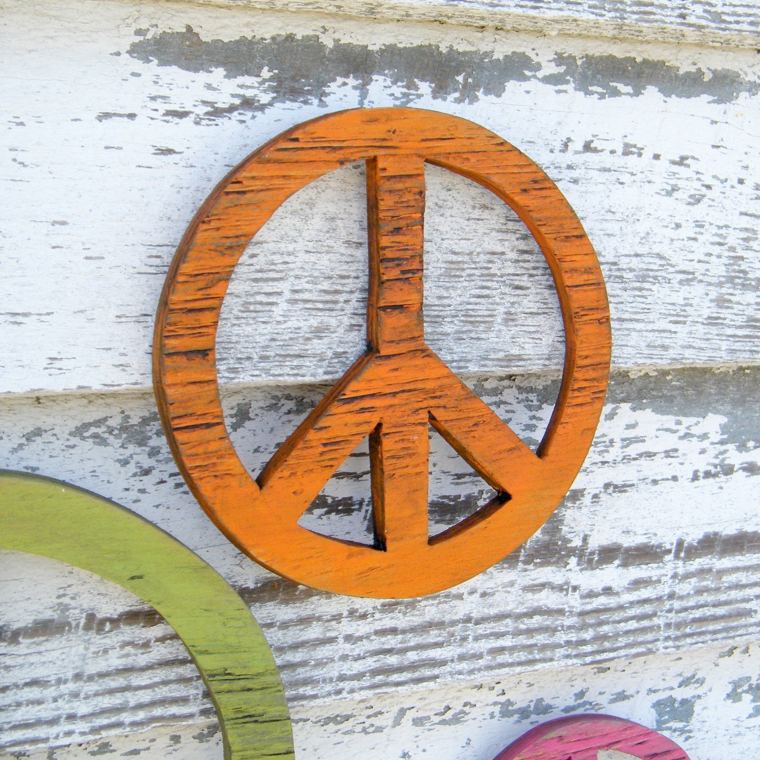 Peace Sign Set 60's Decor Boho Decor Peace Symbol Wooden Peace Signs ...