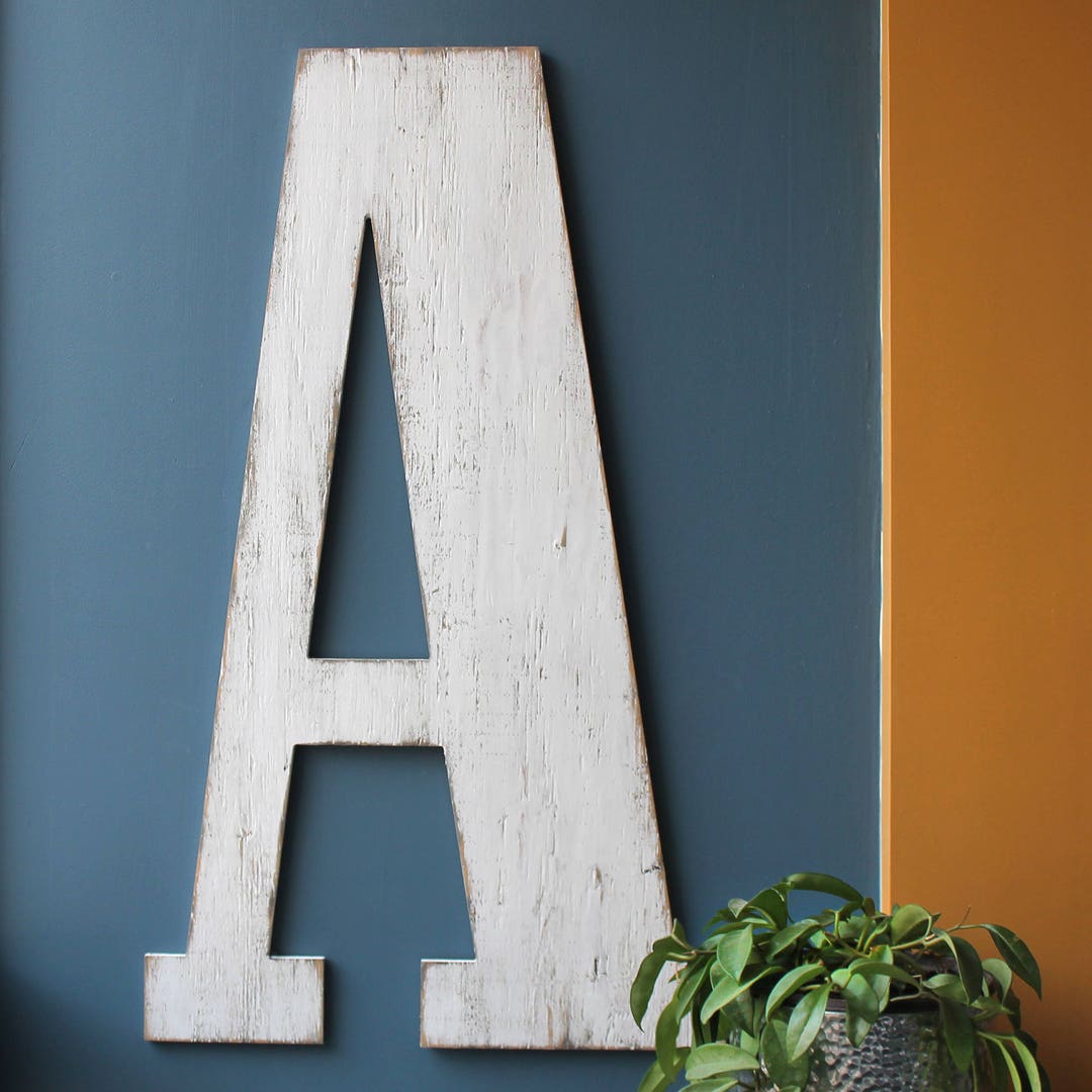 Wooden Letters Decor Extra Large Letter Big Letters 36" Rustic Decor ...