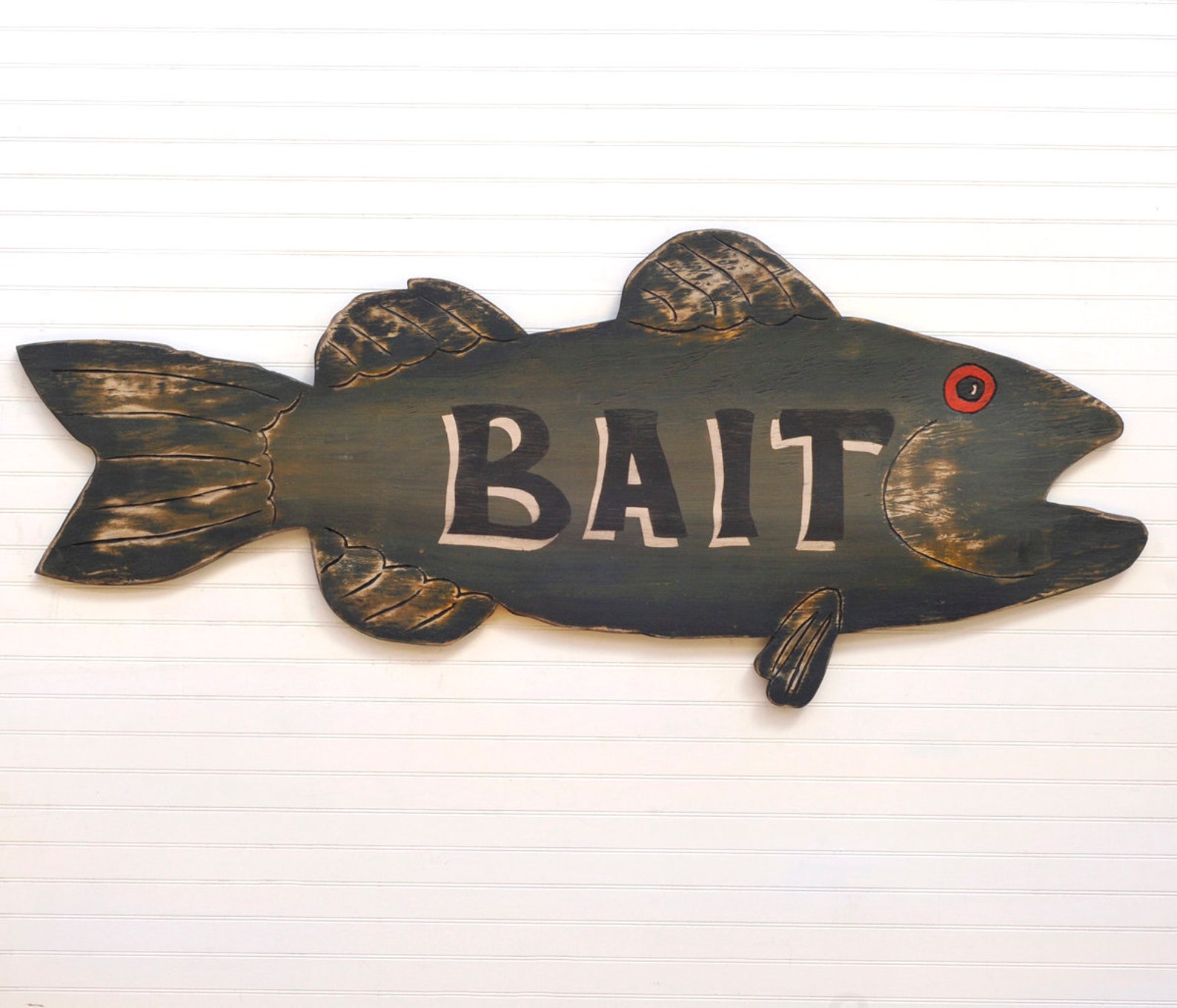 Largemouth Bass Fish Bait Sign Fathers Day Gift Bass Fishing | Etsy