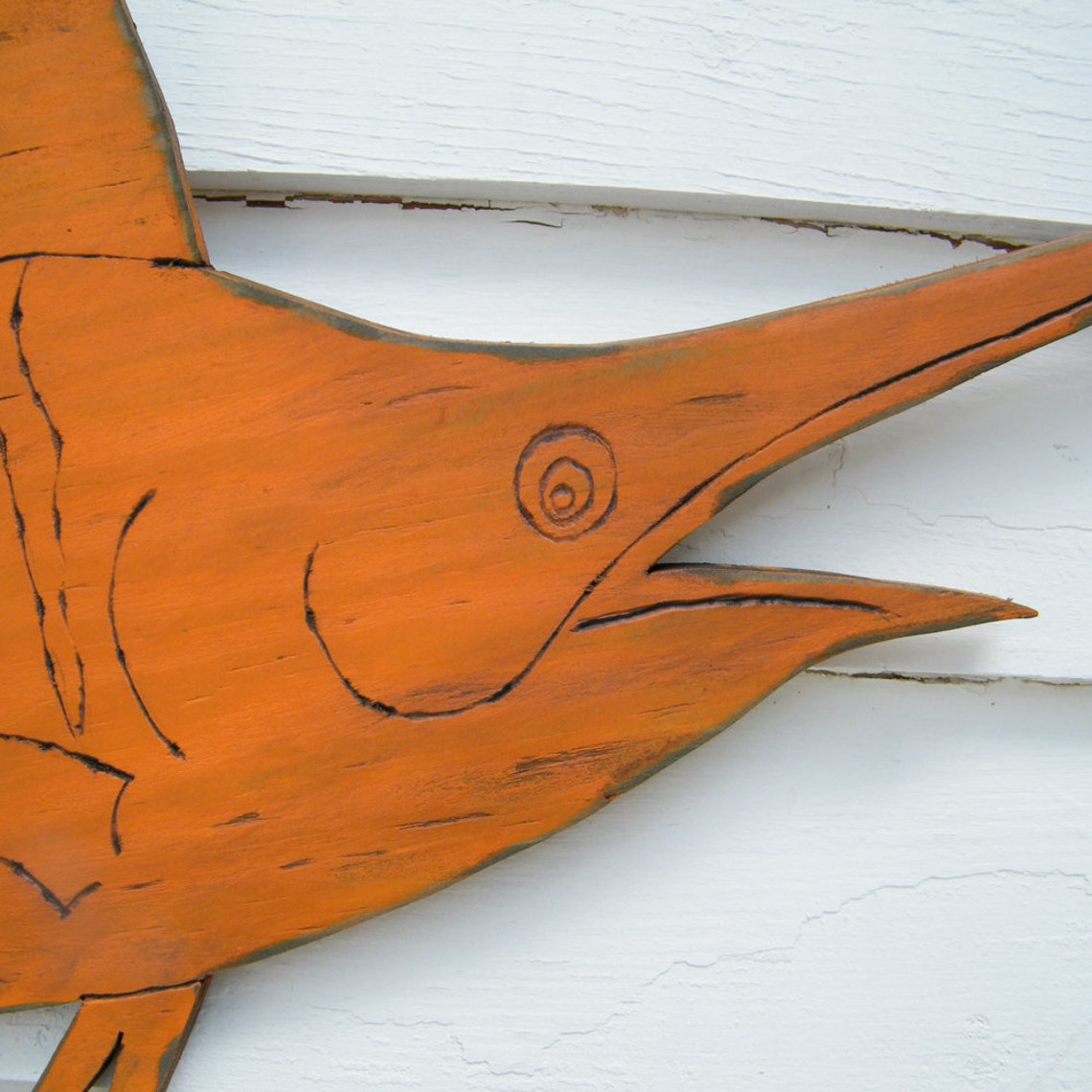 Marlin Fish Sign Wooden Saltwater Fish Art Coastal Art Blue Marlin ...