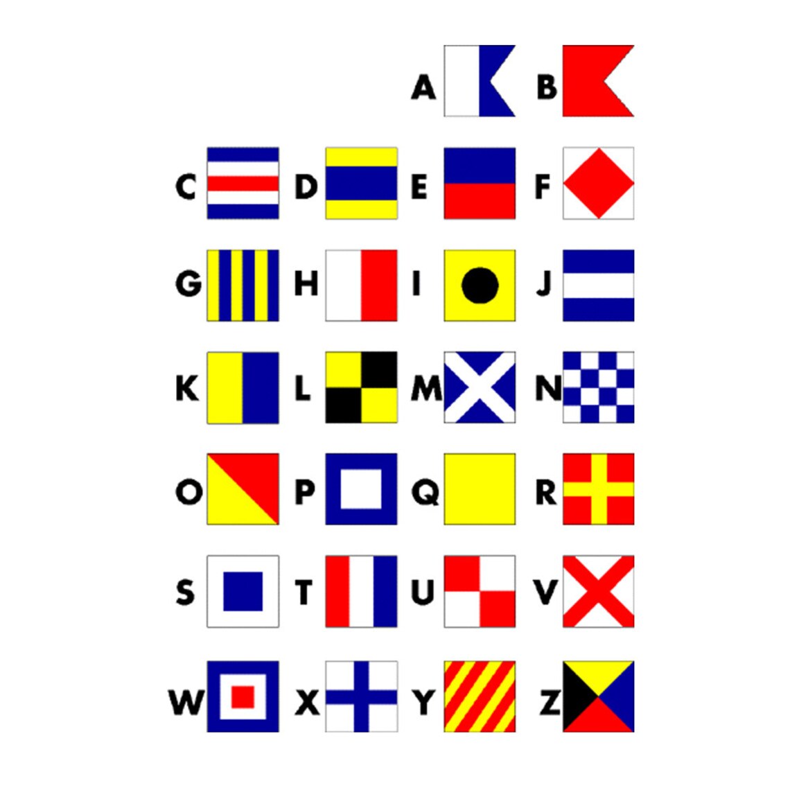 Individual Nautical Flags Sailing Flags Wooden Wall Art | Etsy