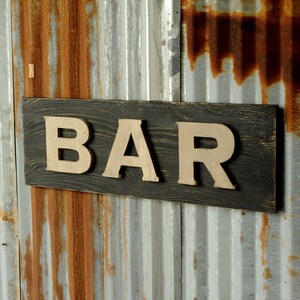 Wedding BAR Sign Rustic Decor Home Vintage Style, Open Bar, Signature ...