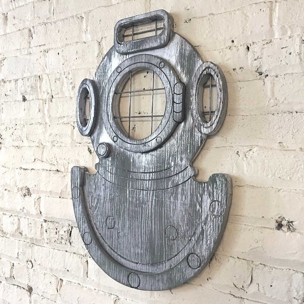 Deep Sea Diver Nautical Wall Decor Deep Sea Diving Helmet Dive Mark-v ...